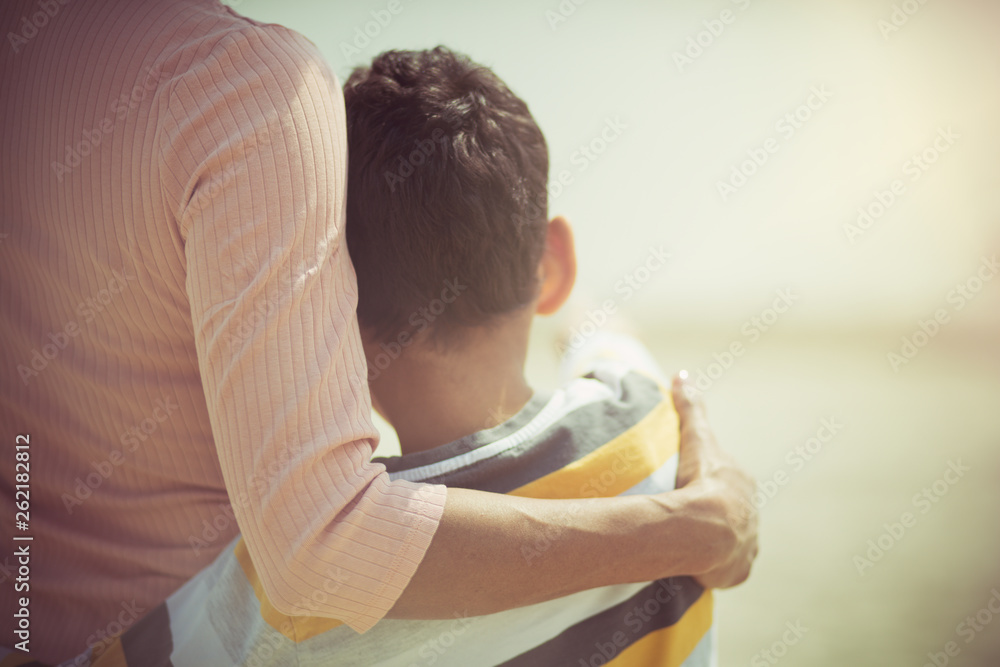The most beautiful hug is a mother. Stock Photo | Adobe Stock