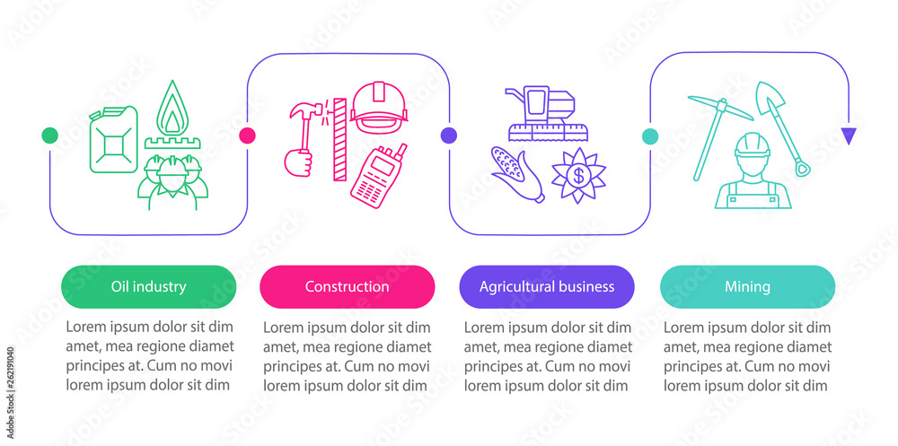 Production vector infographic template Stock Vector | Adobe Stock