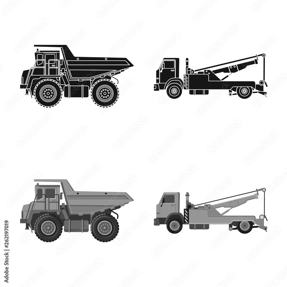 Vector illustration of build and construction symbol. Set of build and ...