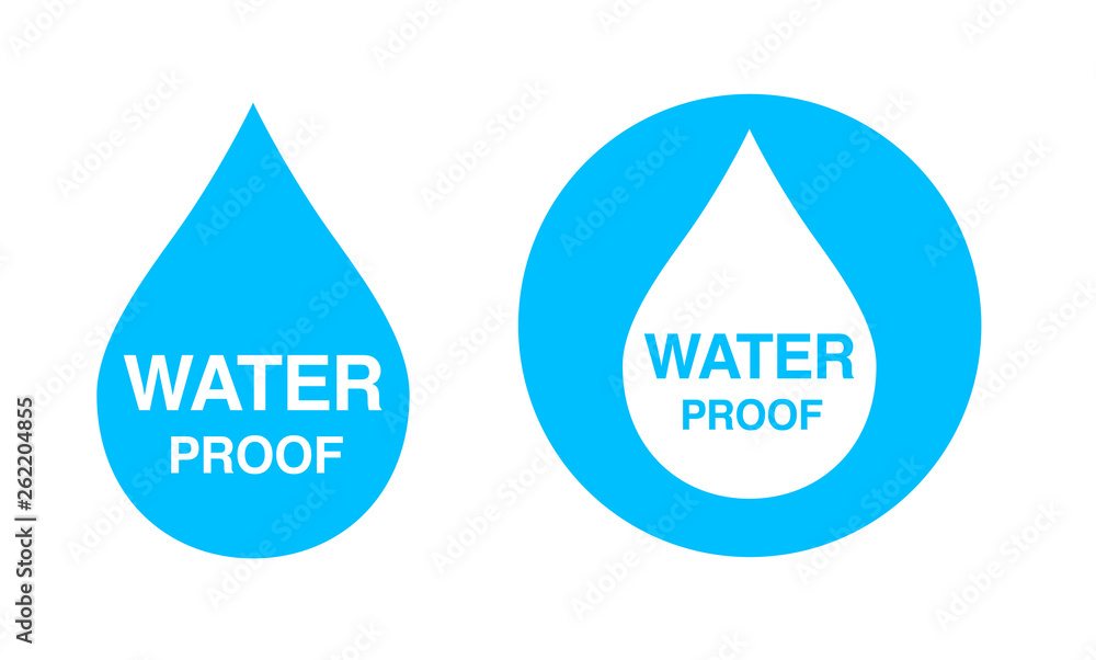 waterproof icon set Stock Vector | Adobe Stock