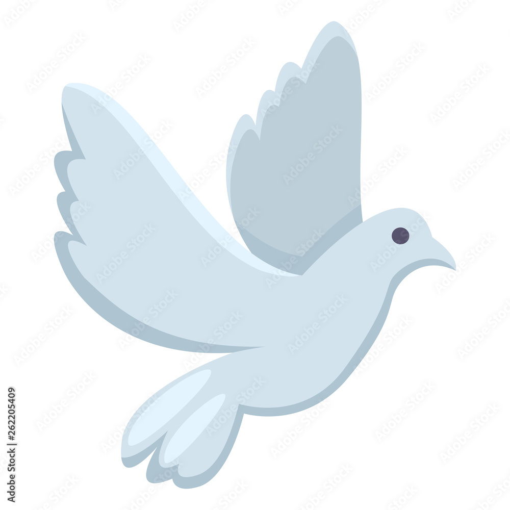 Vector Color Flat Flying Pigeon Icon Stock Vector | Adobe Stock