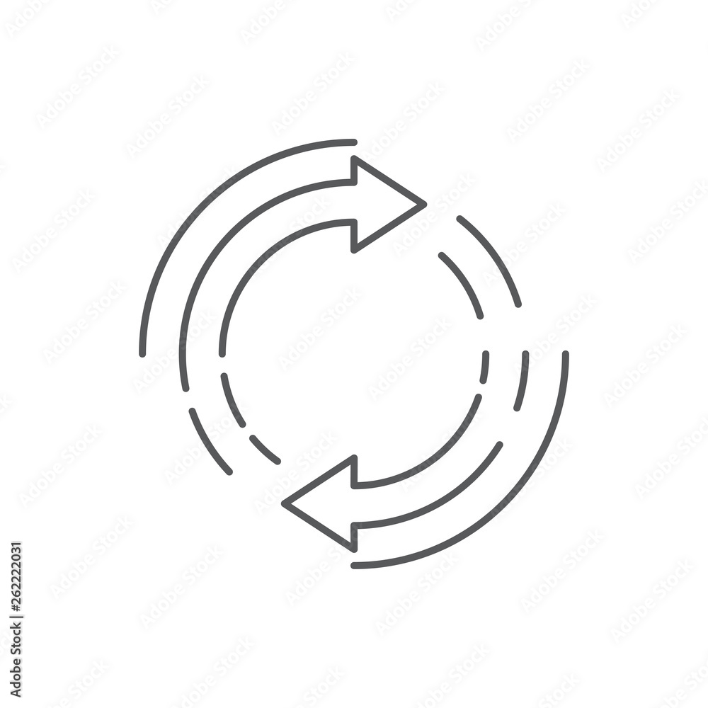 Transfer arrows outline icon. linear style sign for mobile concept and ...