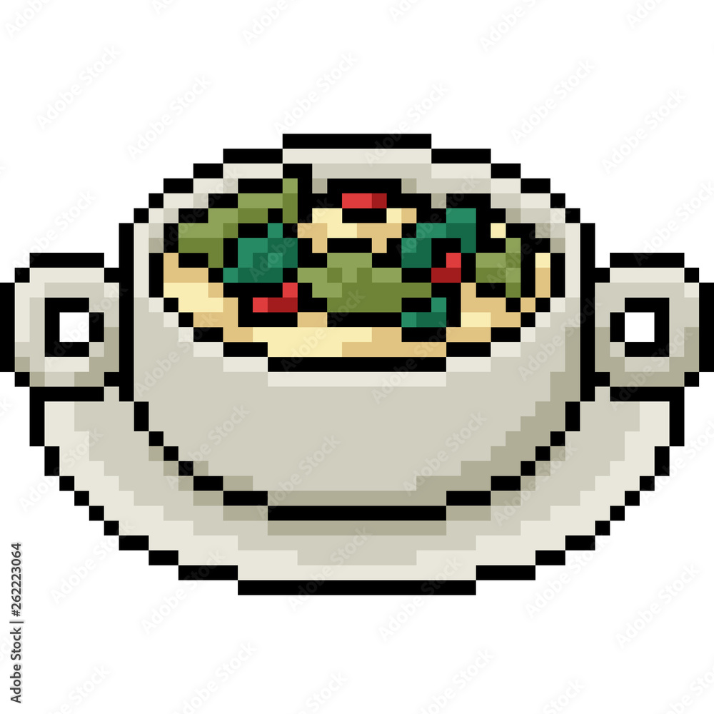 vector pixel art soup Stock Vector | Adobe Stock