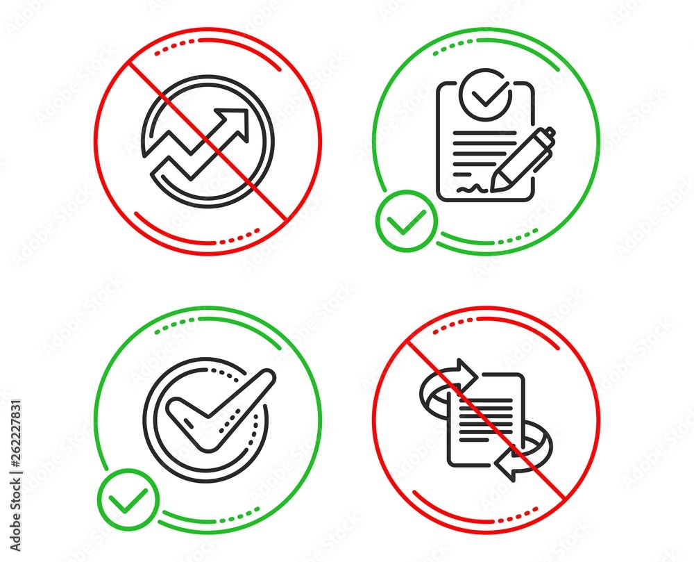Do or Stop. Confirmed, Audit and Rfp icons simple set. Marketing sign ...