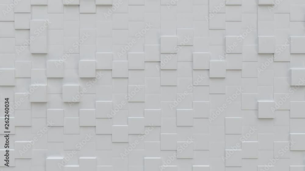 Abstract Staggered Square Geometric Surface Loop: light bright clean ...
