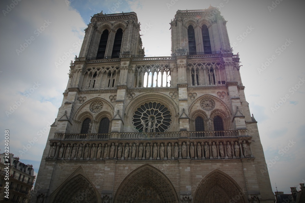 The roof of the iconic Notre Dame Cathedral. Notre Dame Cathedral in ...