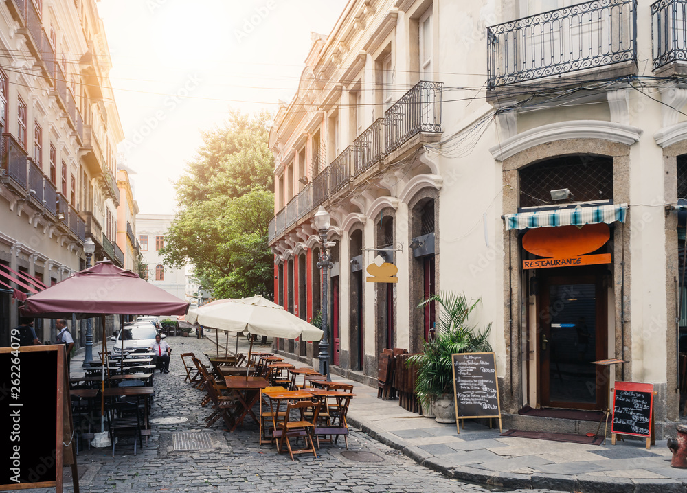 Foto de Old street of Centro in Rio de Janeiro. Brazil do Stock | Adobe ...