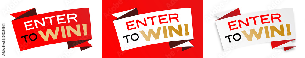 Enter to win ! Stock Vector | Adobe Stock
