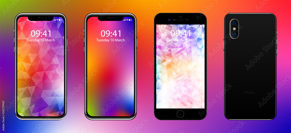 Realistic smartphone Stock Vector | Adobe Stock