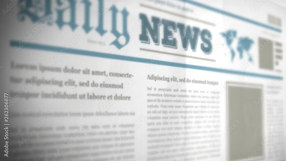 Scrolling 3d Newspaper Background/ 4k animation of an offset scrolling ...
