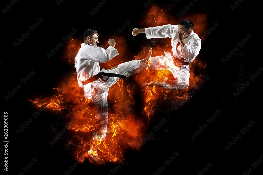 Martial arts masters, karate practice Stock Photo | Adobe Stock