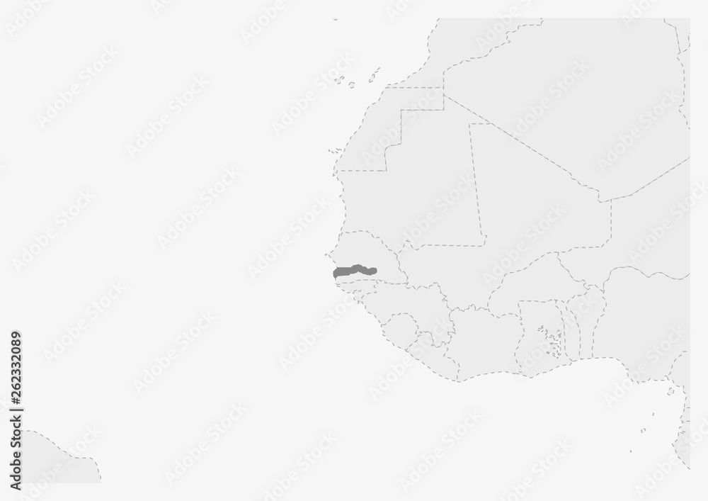 map of gambia in africa