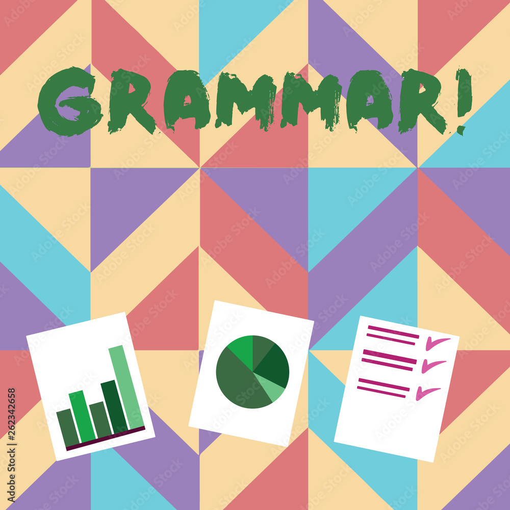 Text sign showing Grammar. Business photo showcasing whole system ...