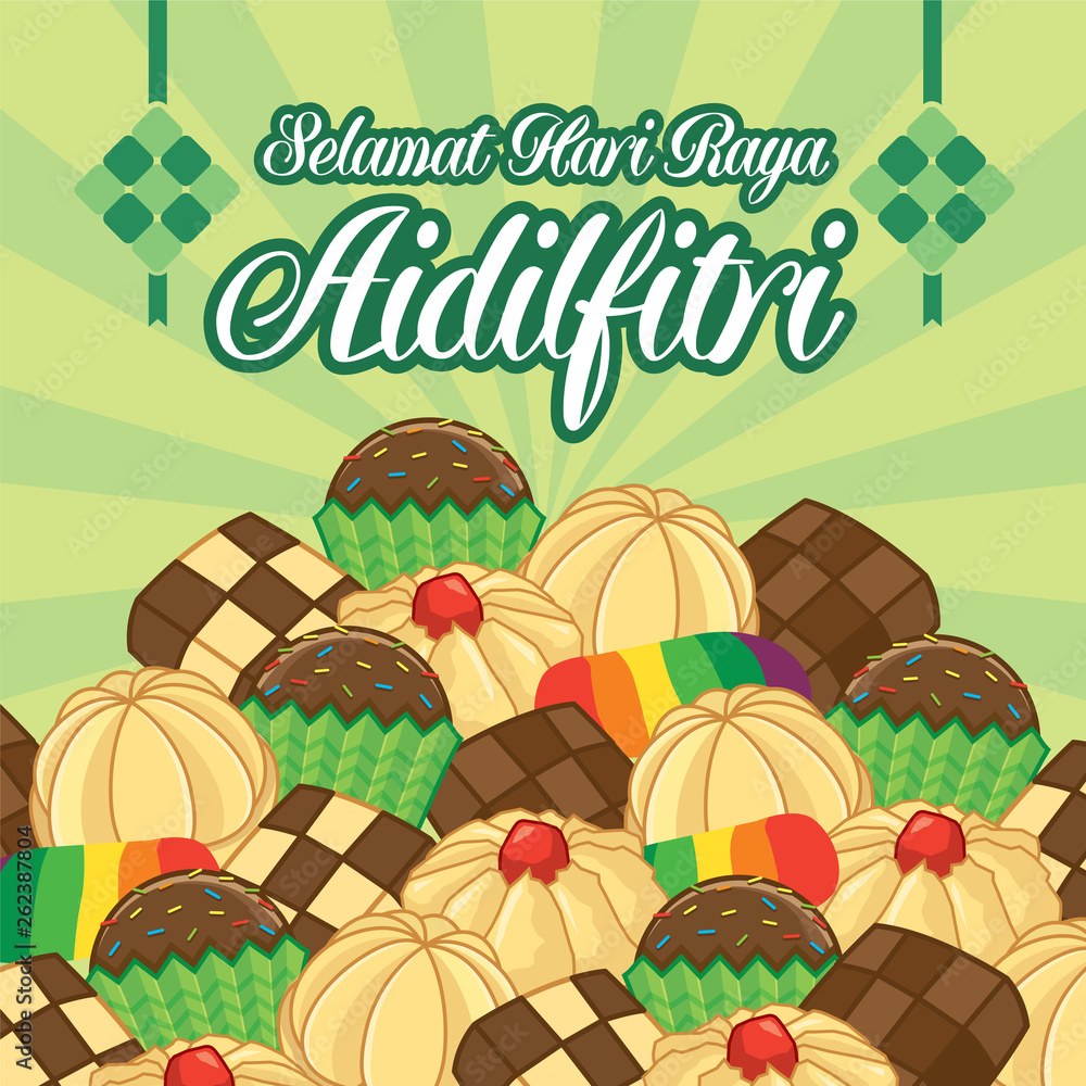 Stockvector Hari Raya Aidilfitri is an important religious holiday ...