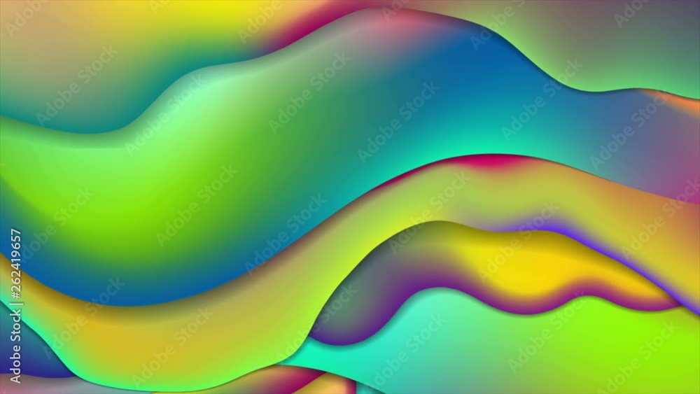 Colorful abstract liquid waves motion digital design. Seamless looping ...