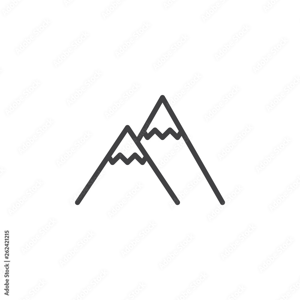 Mountain Peak Graphic Simple