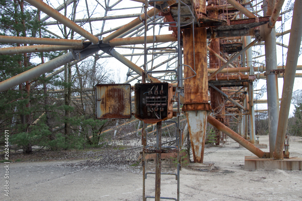 Military antenna in Chernobyl,Tour to Chernobyl and Pripyat Stock Photo ...