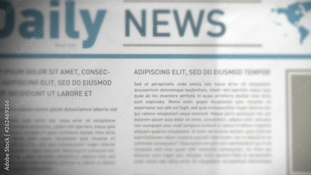 Scrolling 3d Newspaper Background/ 4k animation of an offset scrolling ...