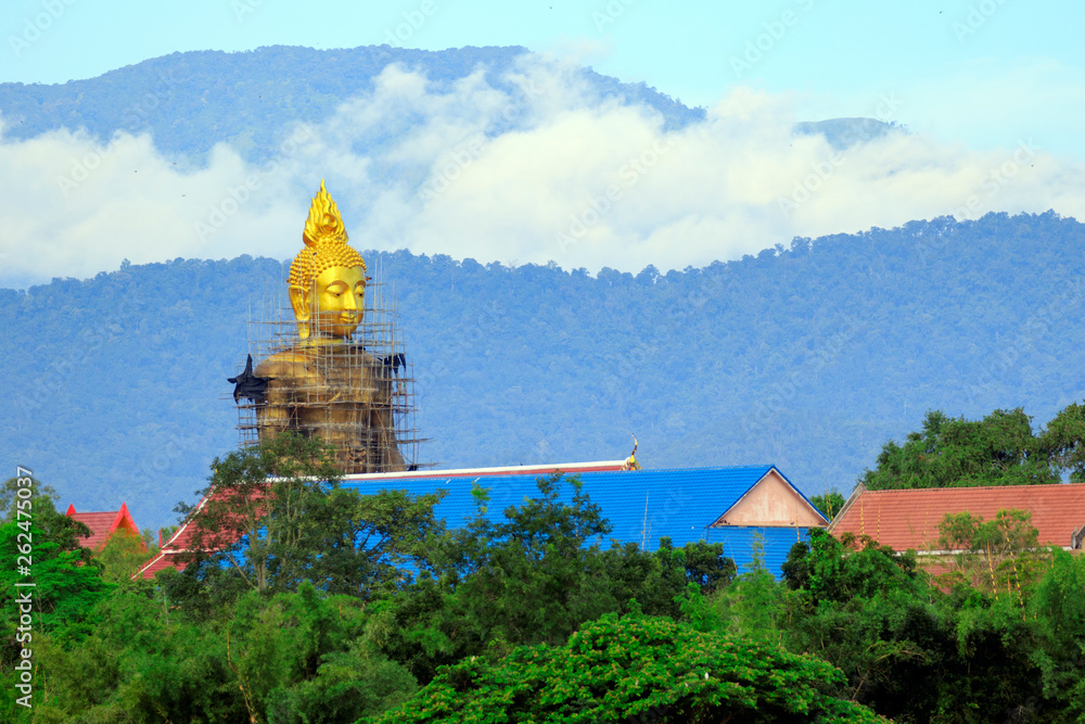 The Buddha is being built. Located in Ban Tak, Tak Province, Thailand ...