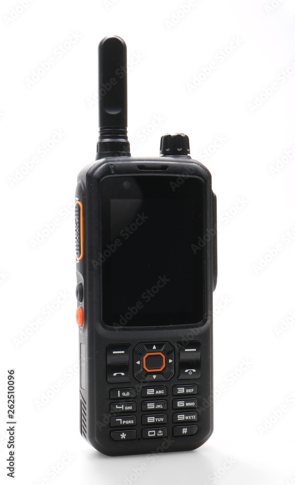 walkie talkie ptt poc isolated on white background Stock Photo | Adobe ...