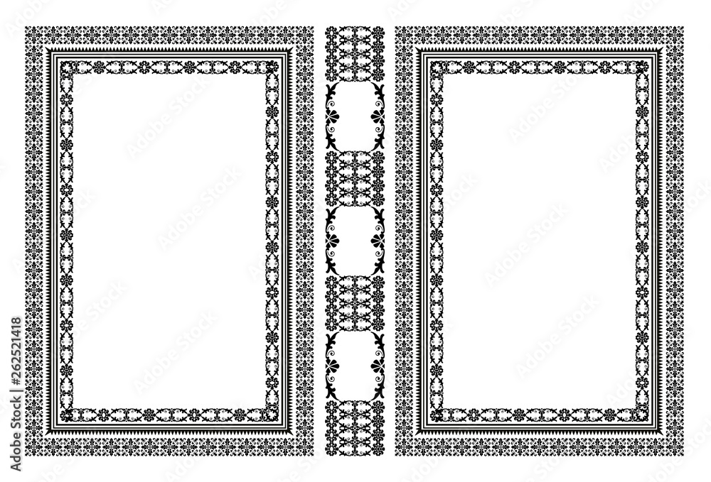 Vector classical book cover. Decorative vintage frame or border to be ...