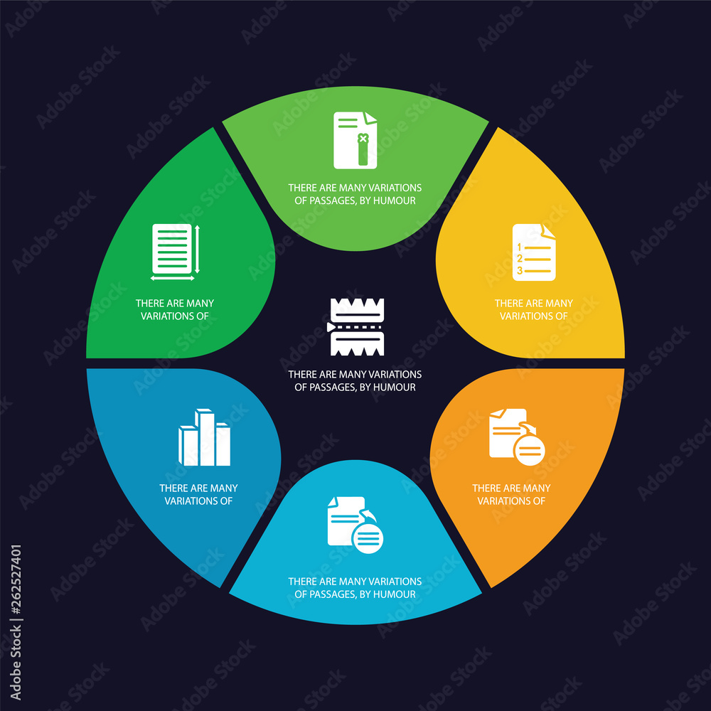 simple set of page break, letter size, 3d bars, text in icons, contains ...