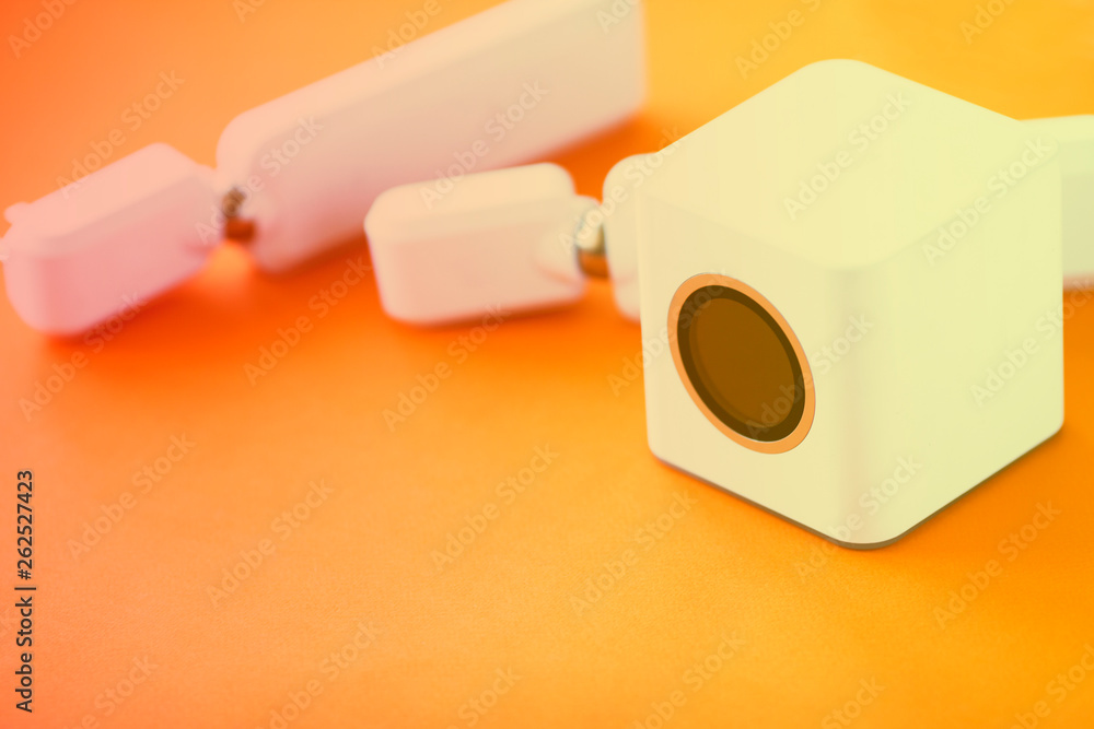 Wifi business concept. Wifi router, access points, mobile phone, laptop ...