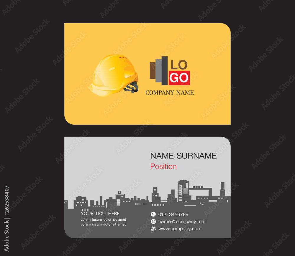 Business Card Template, Engineer Name card Stock Vector | Adobe Stock