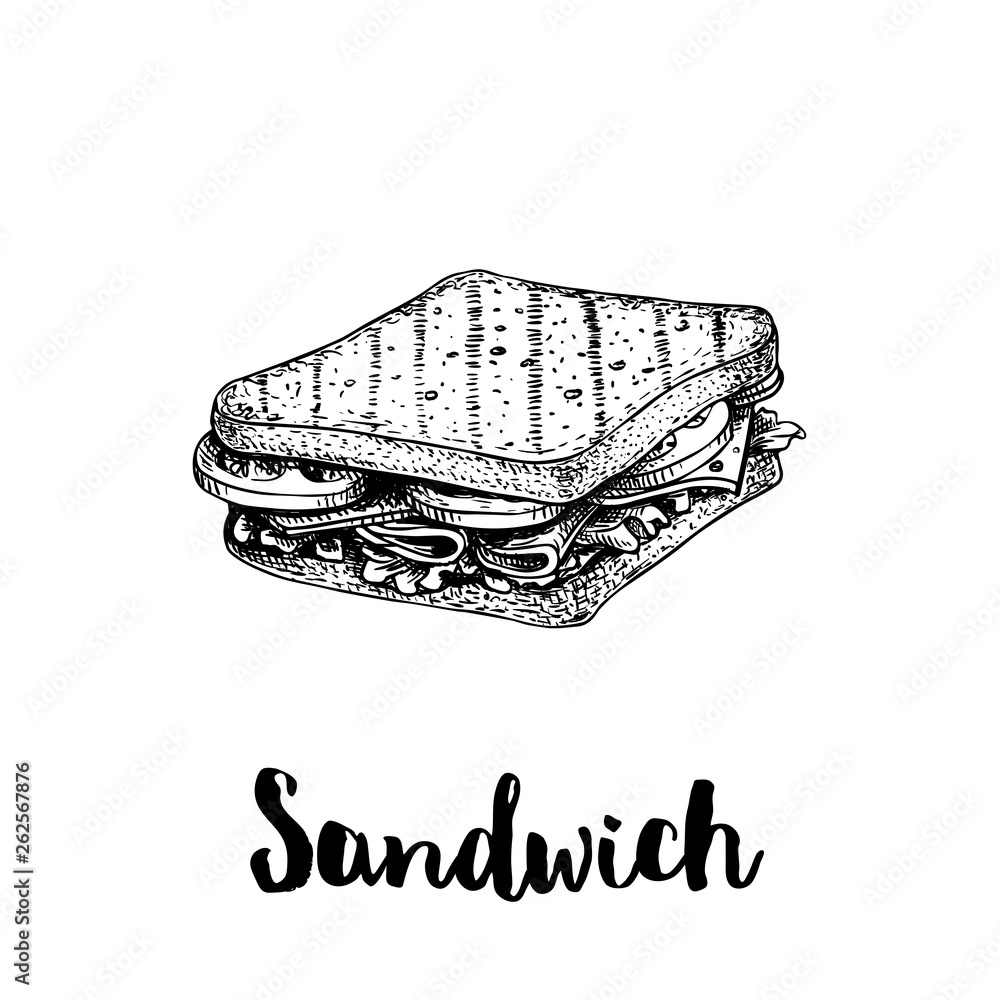 Cheese Sandwich Drawing
