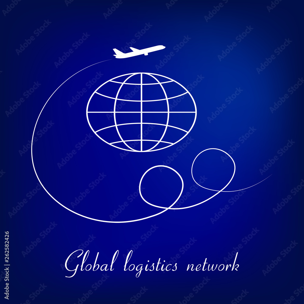 Global logistics network. Map global logistics partnership connection ...