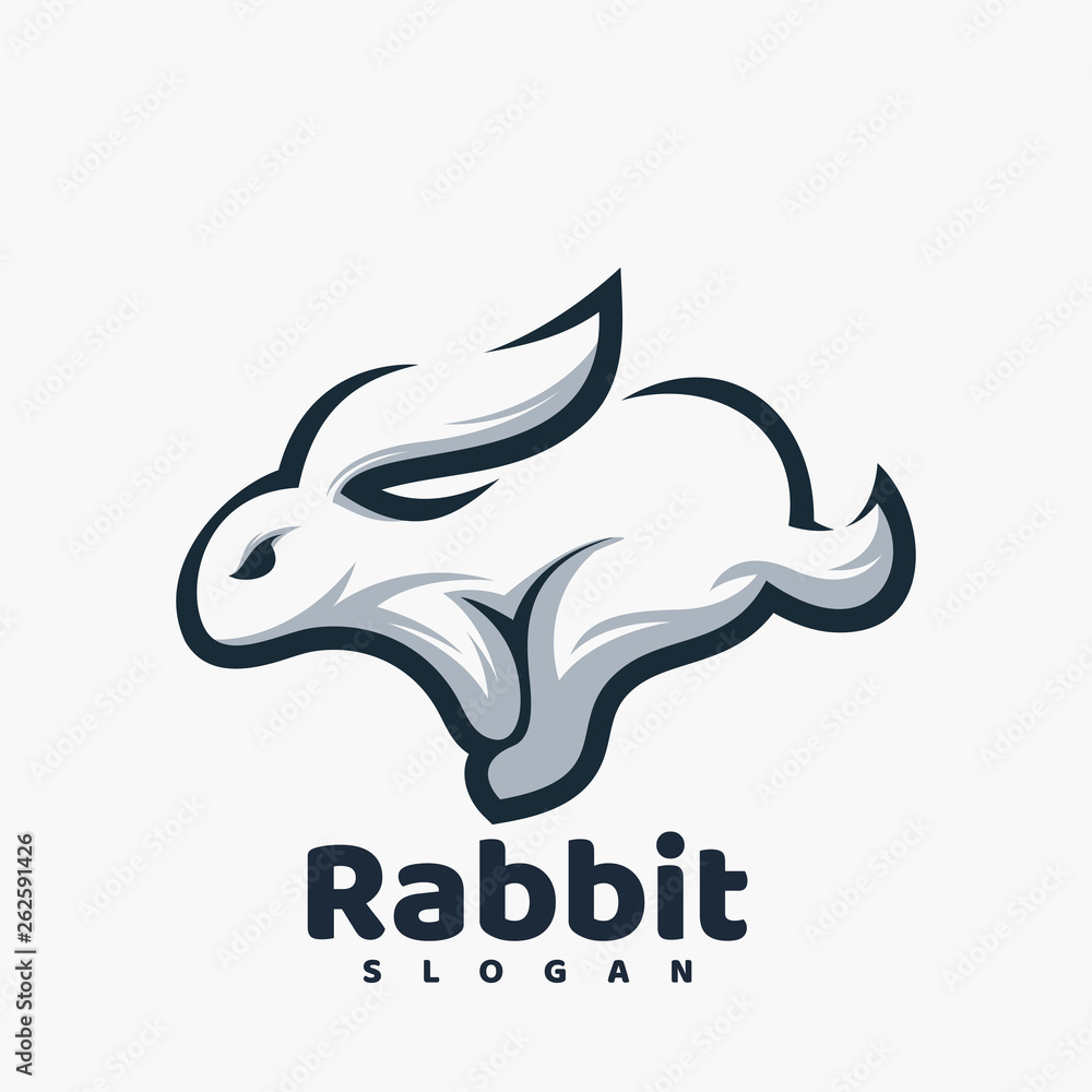rabbit logo ready to use Stock Vector | Adobe Stock