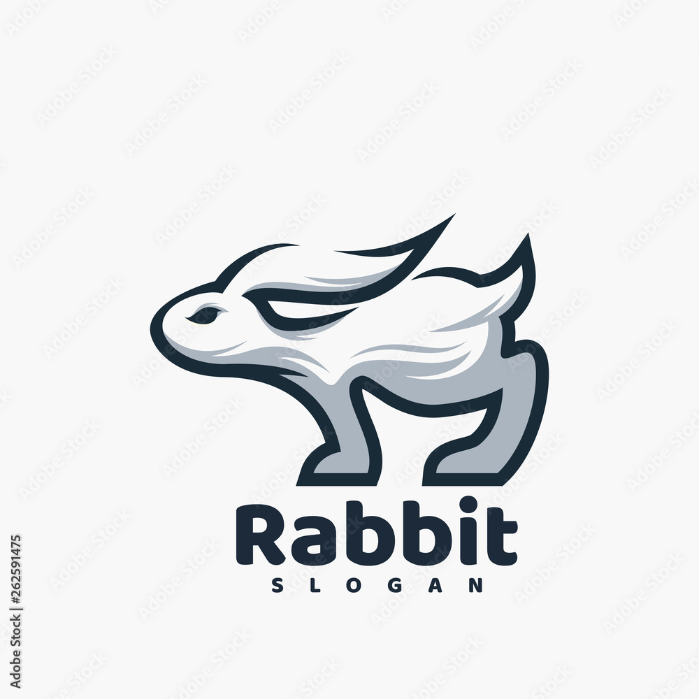 rabbit logo ready to use Stock Vector | Adobe Stock