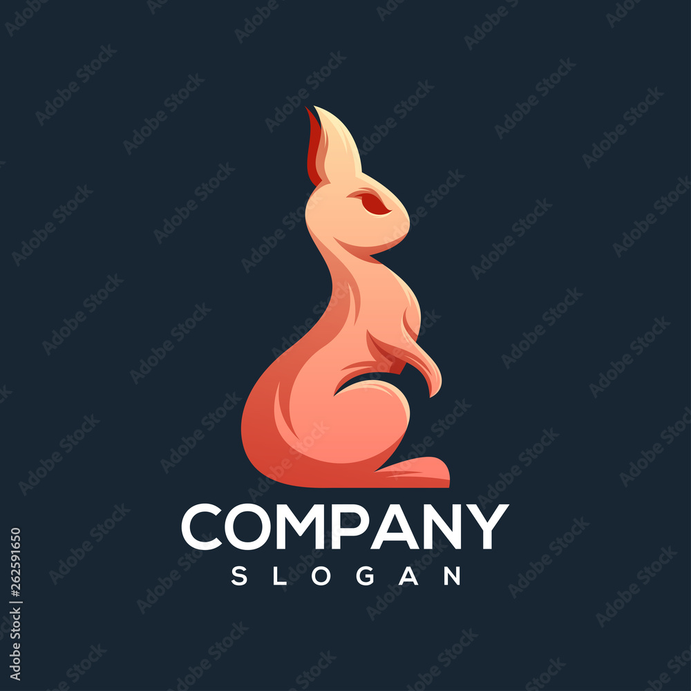 rabbit logo ready to use Stock Vector | Adobe Stock