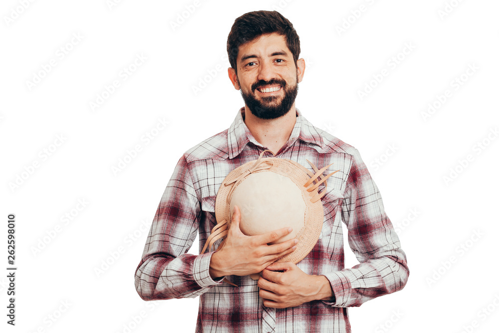 Brazilian man wearing traditional clothes for Festa Junina - June ...