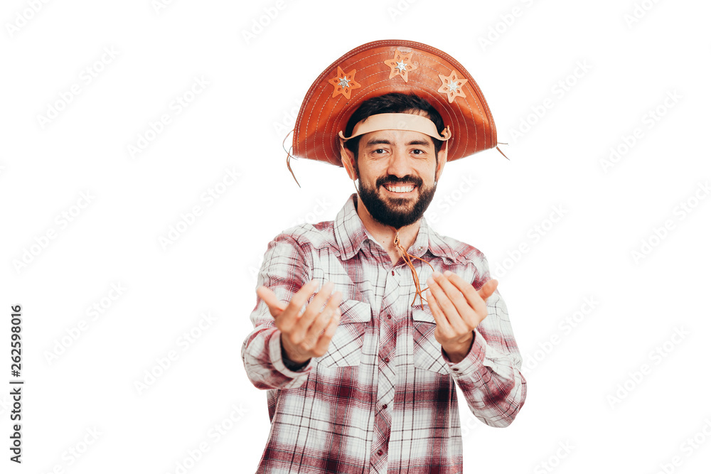 Brazilian man wearing traditional clothes for Festa Junina - June ...