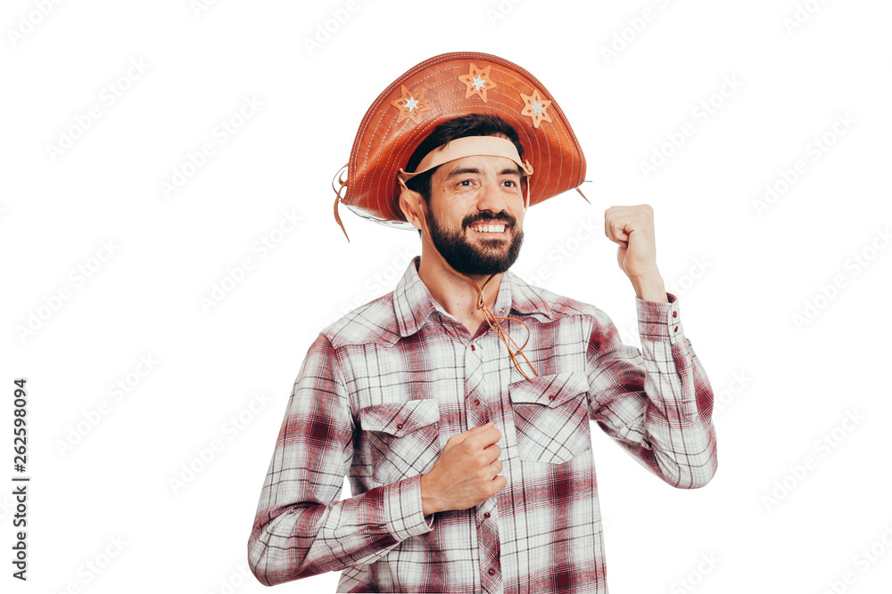 Brazilian man wearing traditional clothes for Festa Junina - June ...