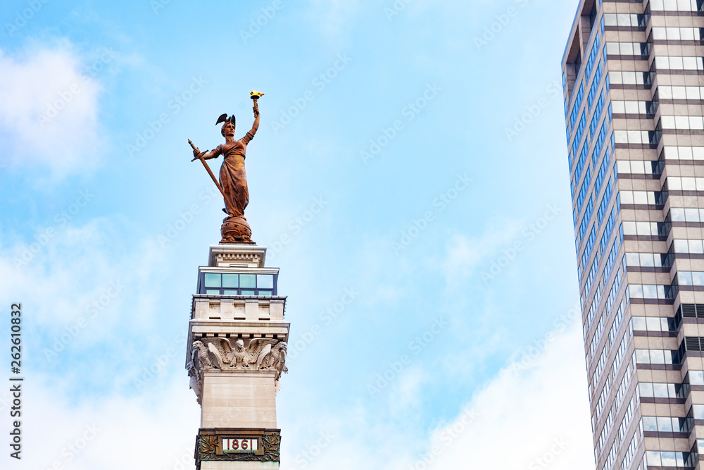 Victory statue of Soldiers' and Sailors' monument Stock Photo | Adobe Stock