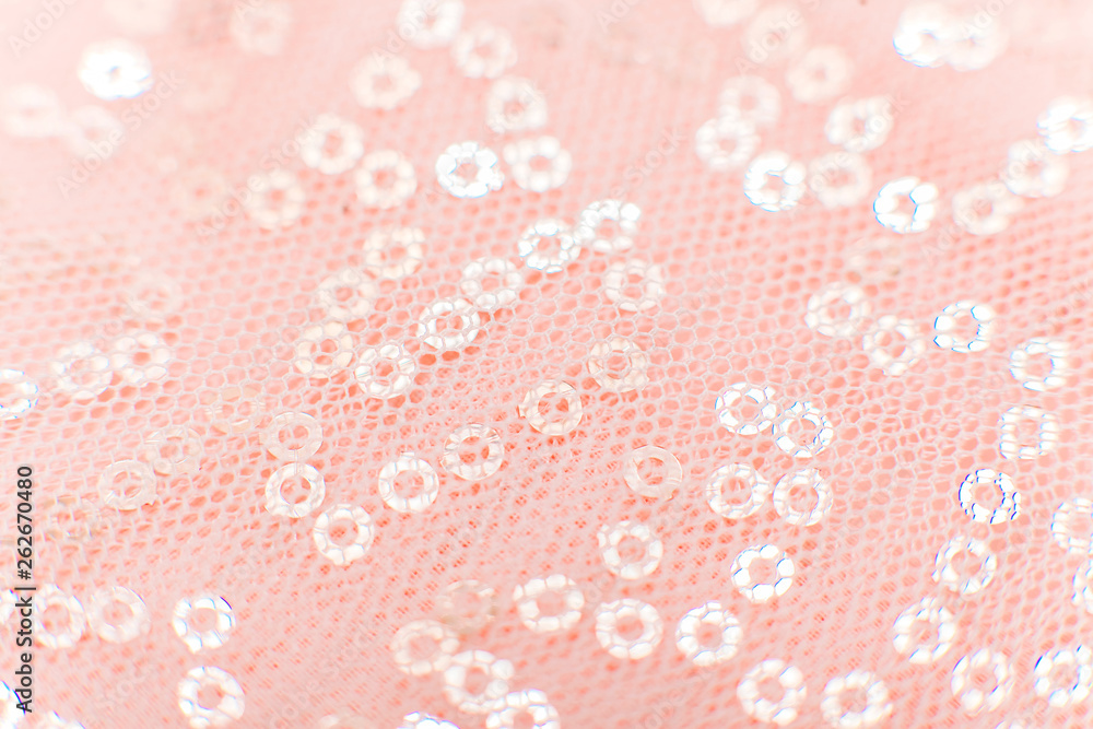 mesh fabric texture with sequins Texture cloth mesh. Pink shiny mesh ...
