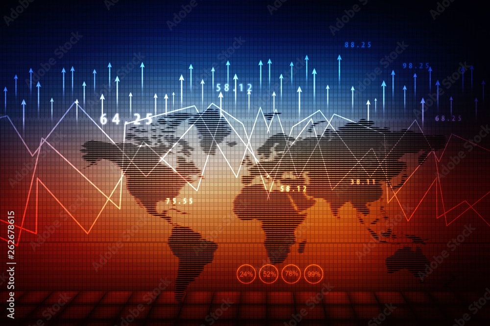 2d illustration world map abstract background Stock Illustration ...