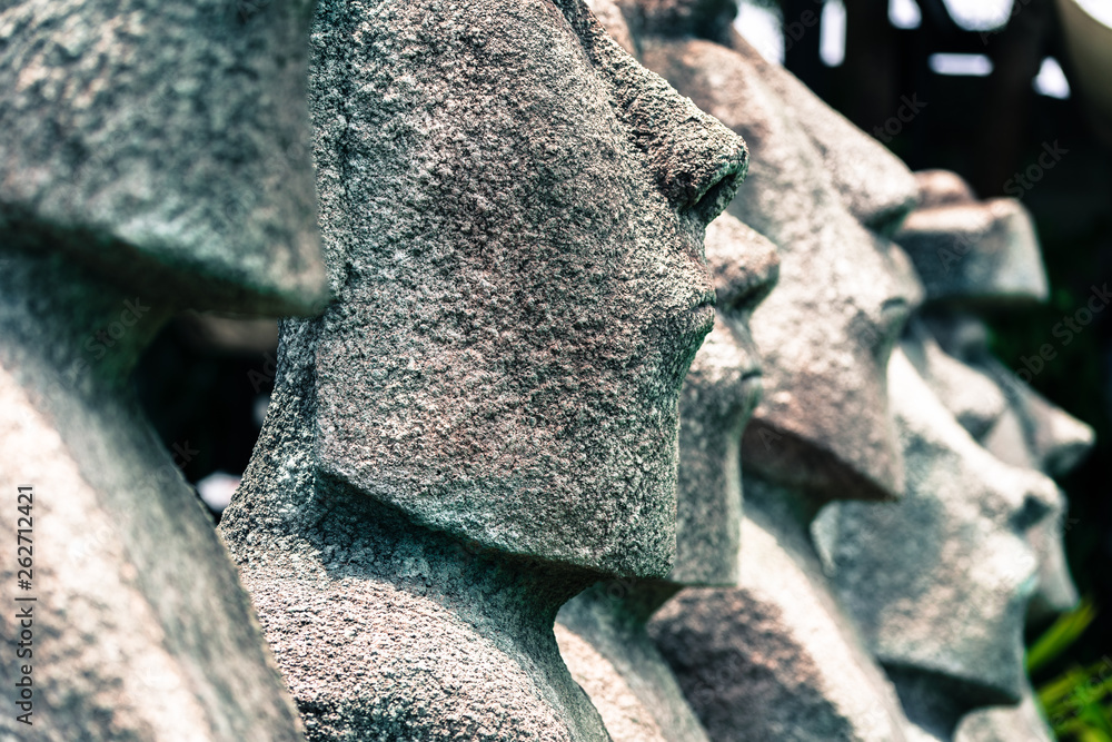 Moai are monolithic human figures carved by the Rapa Nui people on ...