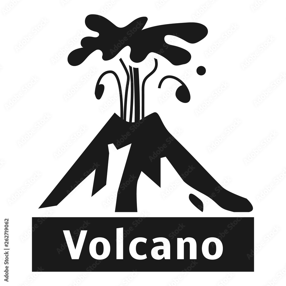 Volcano eruption logo. Simple illustration of volcano eruption vector ...