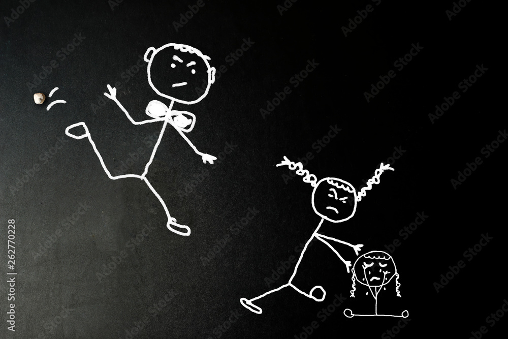 Female bullying Stock Illustration | Adobe Stock