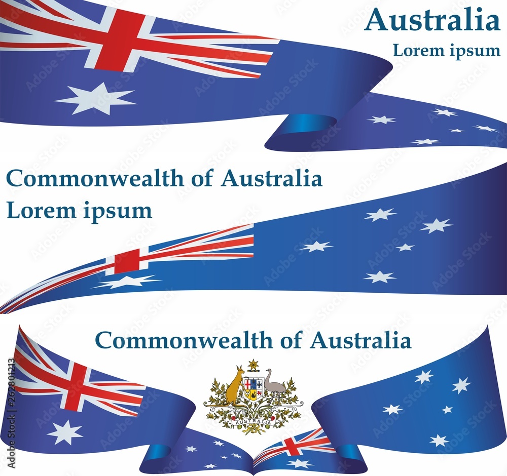 Flag of Australia, Commonwealth of Australia. Template for award design ...