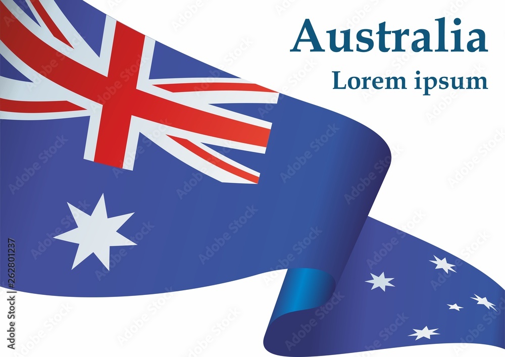 Flag of Australia, Commonwealth of Australia. Template for award design ...