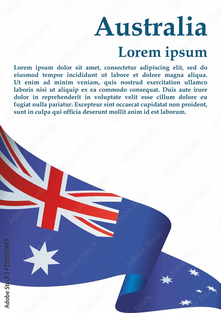 Flag of Australia, Commonwealth of Australia. Template for award design ...