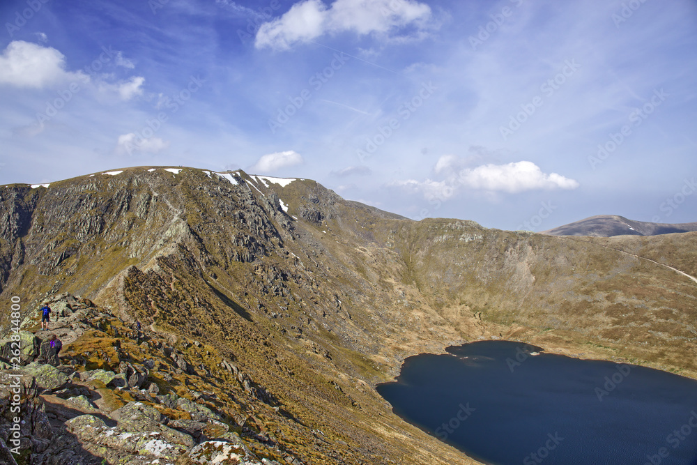 Helvellyn Striding Edge and Red Tarn Stock Photo | Adobe Stock