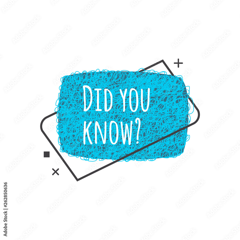 Did you know - cartoon style question badge Stock Vector | Adobe Stock