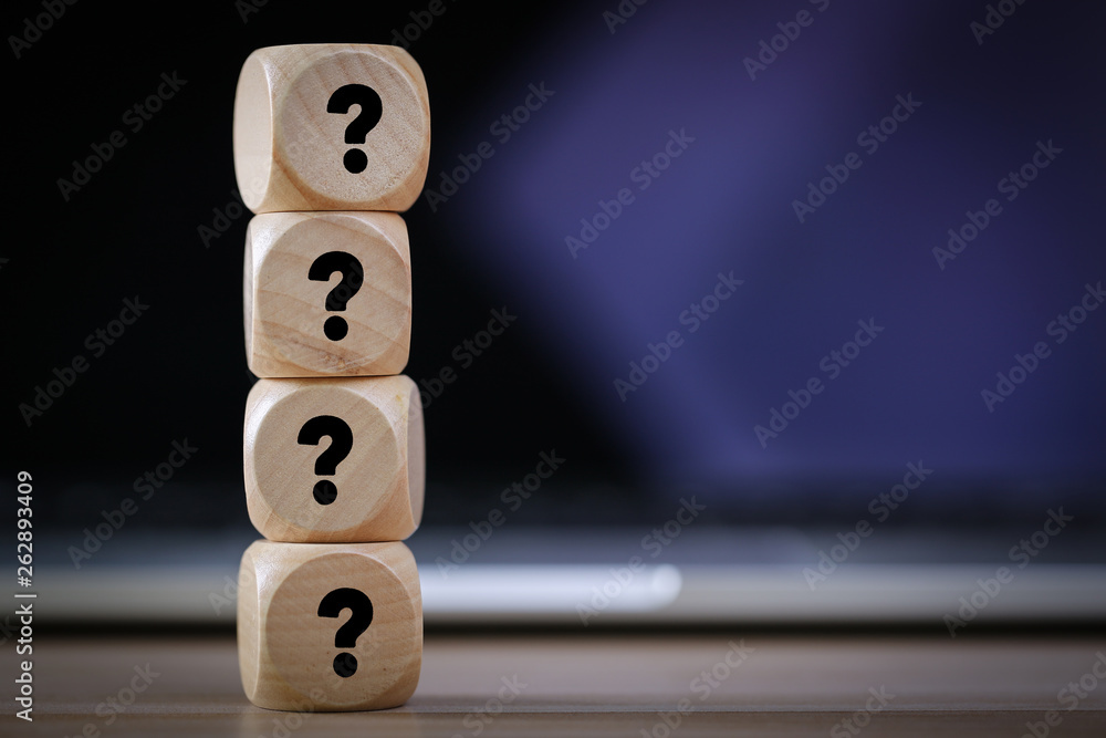 Question Mark Wooden Blocks Stock Photo | Adobe Stock