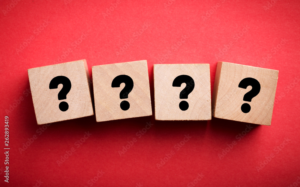 Question Mark Wooden Blocks Stock Photo | Adobe Stock