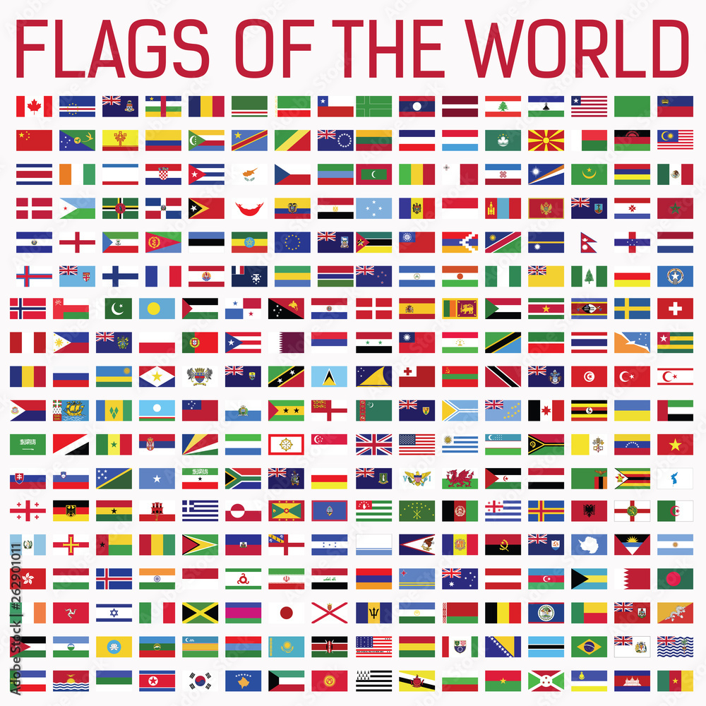 Flags of The World Stock Vector | Adobe Stock